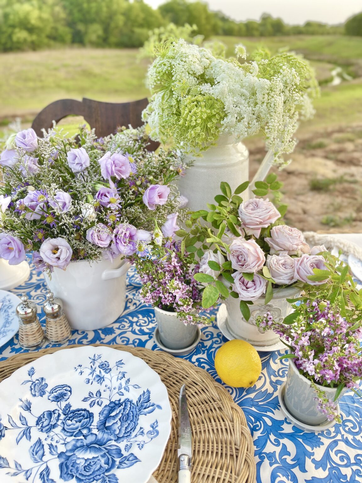 Provence Inspired Tablescape - French Themed Table Setting Ideas