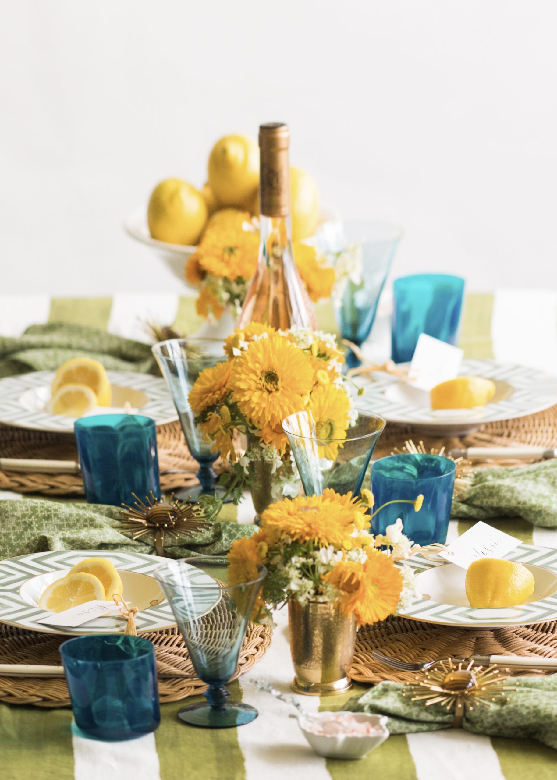 Delicate Capri Inspired Tablescape for Summer Events and Weddings