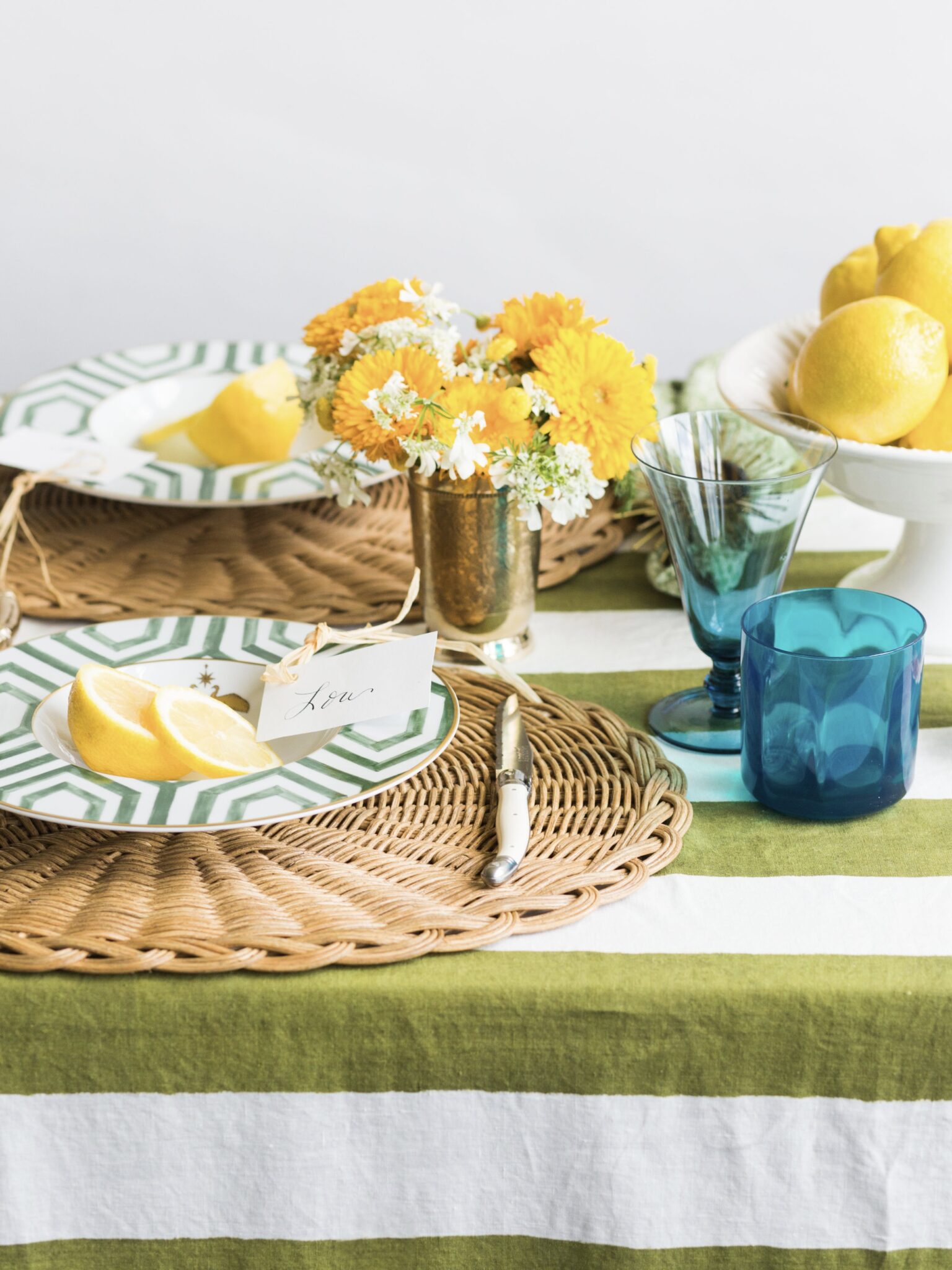 Delicate Capri Inspired Tablescape for Summer Events and Weddings