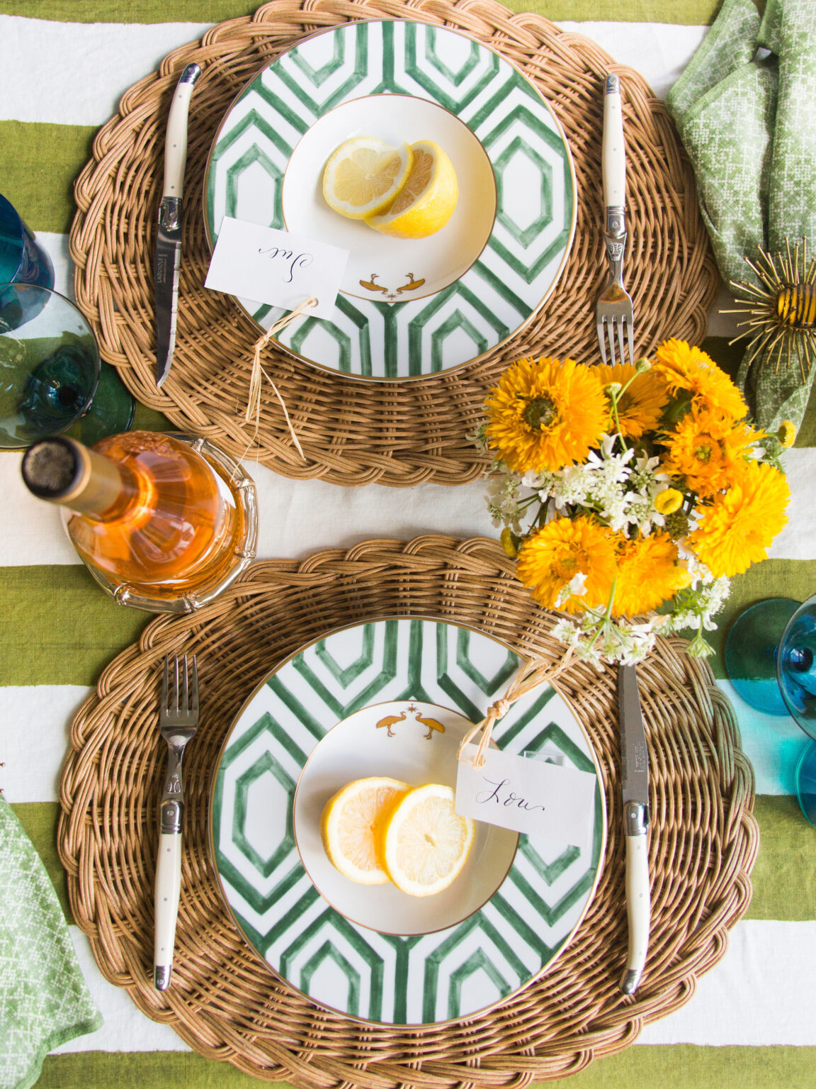 Delicate Capri Inspired Tablescape for Summer Events and Weddings