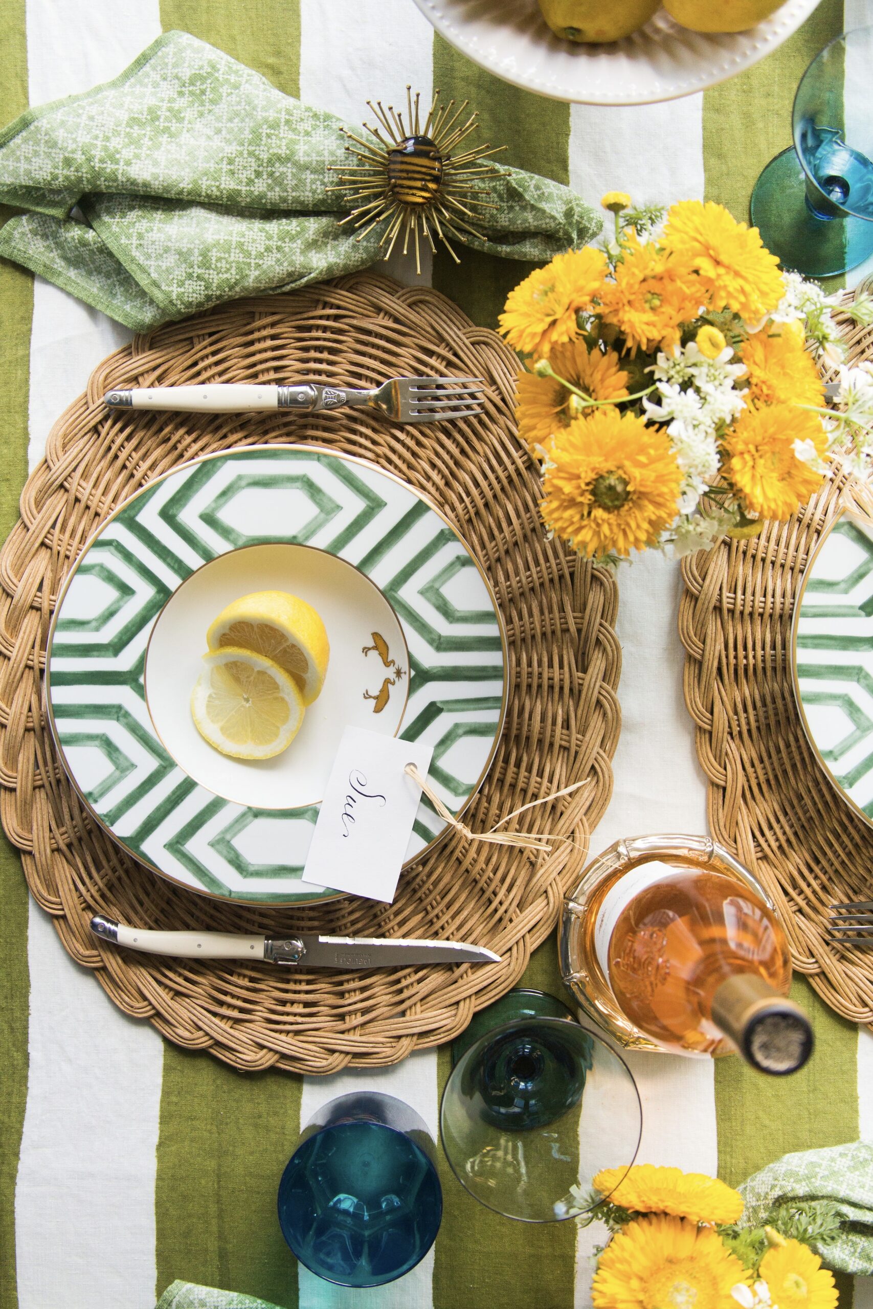 Delicate Capri Inspired Tablescape for Summer Events and Weddings