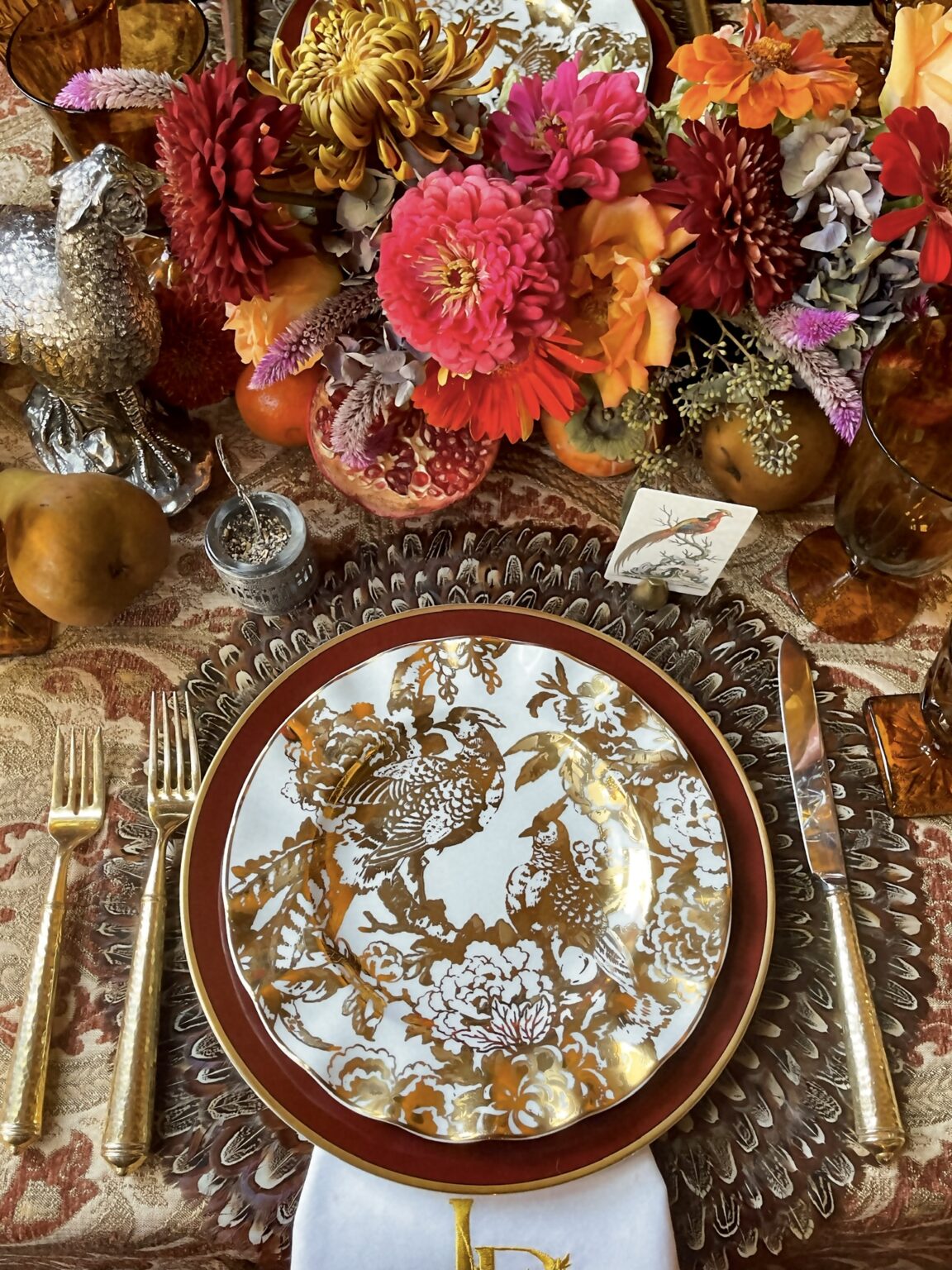 Thanksgiving Harvest Table Setting Decoration Ideas