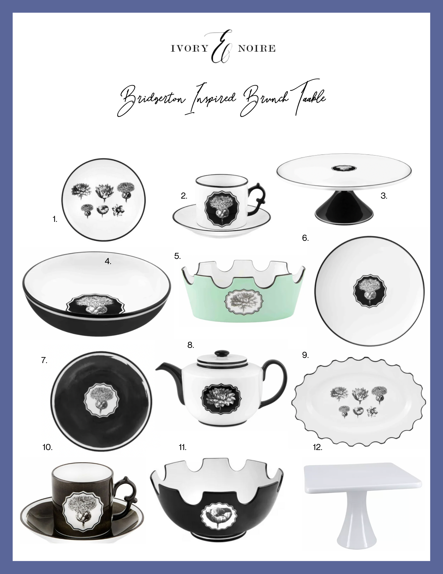 Bridgerton Themed Brunch Party Table Setting Idea